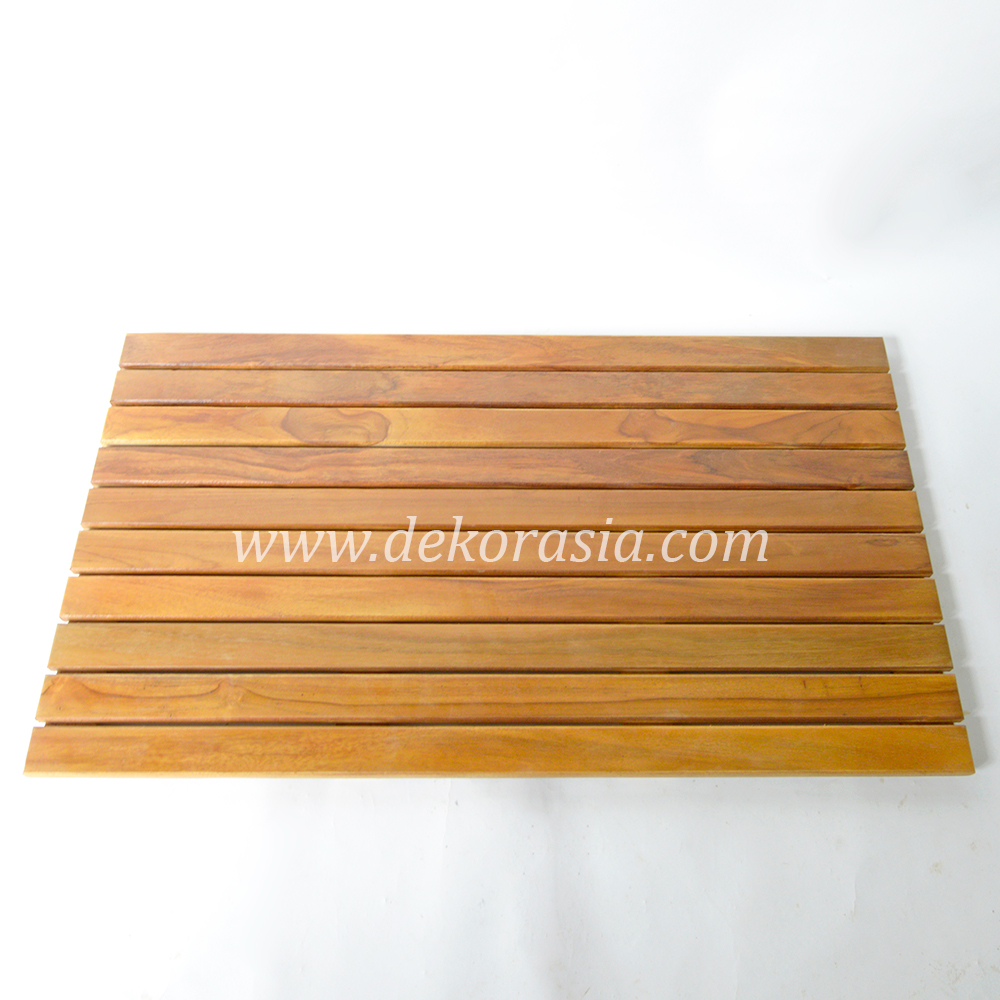 Teak Shower Mat - Modern